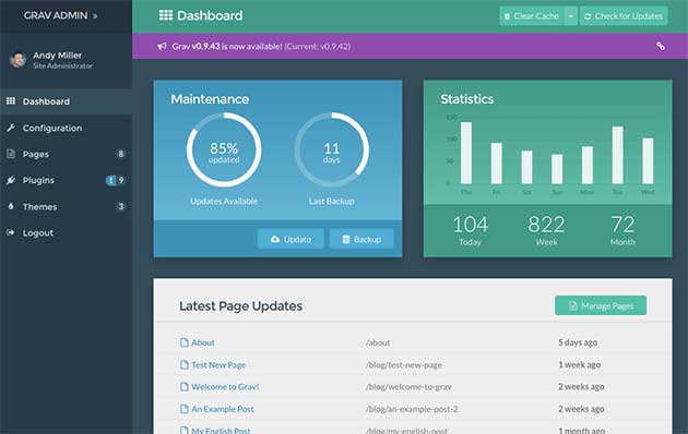 GRAV, CMS PHP Flat File