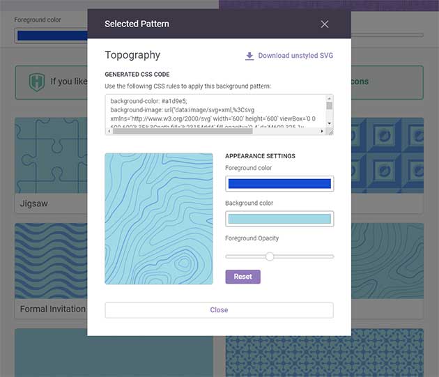 Hero Patterns, pattern SVG